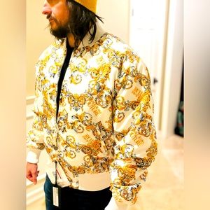 Versace | Jackets & Coats | New Versace Baroque Reversible Bomber ...